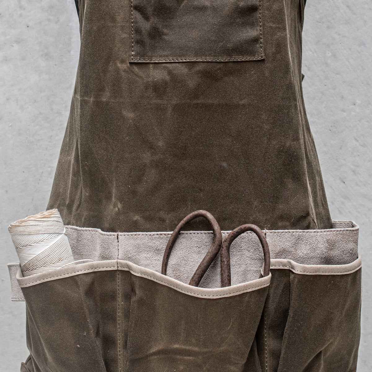 Waxed Canvas & Suede Apron | Premium Utility Apron – Heaven in Earth ...