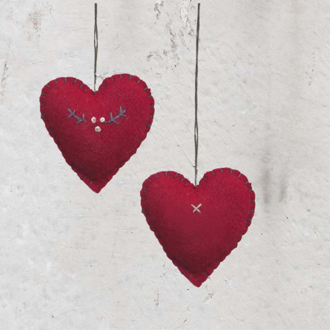 Felt Embroidered Heart – Heaven in Earth